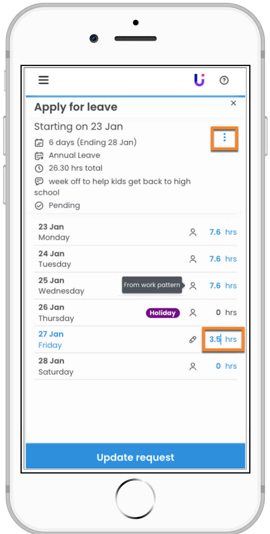 Edit or delete your leave application – Employee Portal